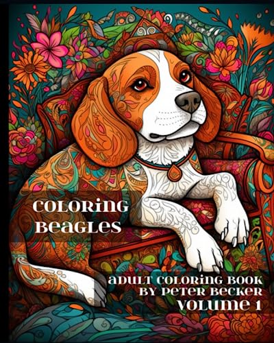Coloring Beagles: Adult Coloring Book: Stress Relieving Mandala ...