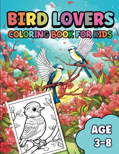 Bird Lovers Coloring Book For Kids: Awesome Bird Watching Birding Gift ...