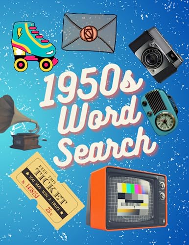 1950s Word Search: Large Print Word Find Puzzles with Beautiful ...