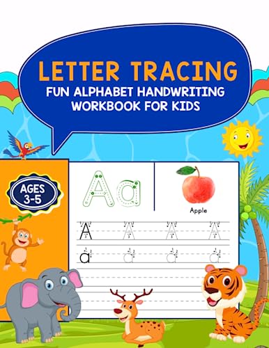 Letter Tracing Fun Alphabet Handwriting Workbook for Kids: ABC Toddler ...