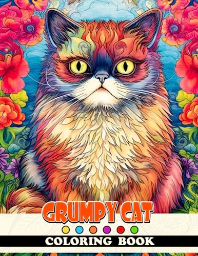 Grumpy Cat Coloring Book: Stunning And High Quality Emotional Cats ...