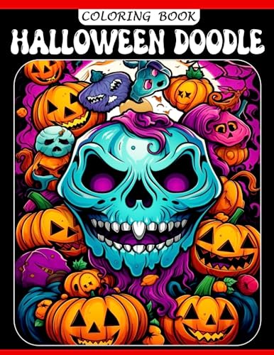 Halloween Doodle Coloring Book: Doodles Adorable Coloring Pages With ...