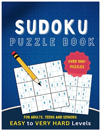 Sudoku Puzzles Large A4 Size Book: 1000+ Sudoku puzzles with easy to ...