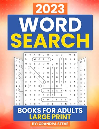 2023 Word search books for adults large print: 05 8 .5 x 11 Large print ...