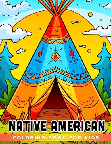 Native American For Kids Coloring Book: Adorable Designs Of Native ...