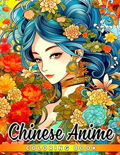 Chinese Anime Coloring Book: Kawaii Traditional China Characters ...
