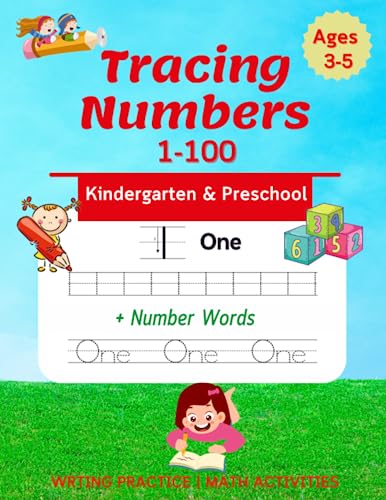 Tracing Numbers 1-100 for Kindergarten: Awesome Number Tracing ...