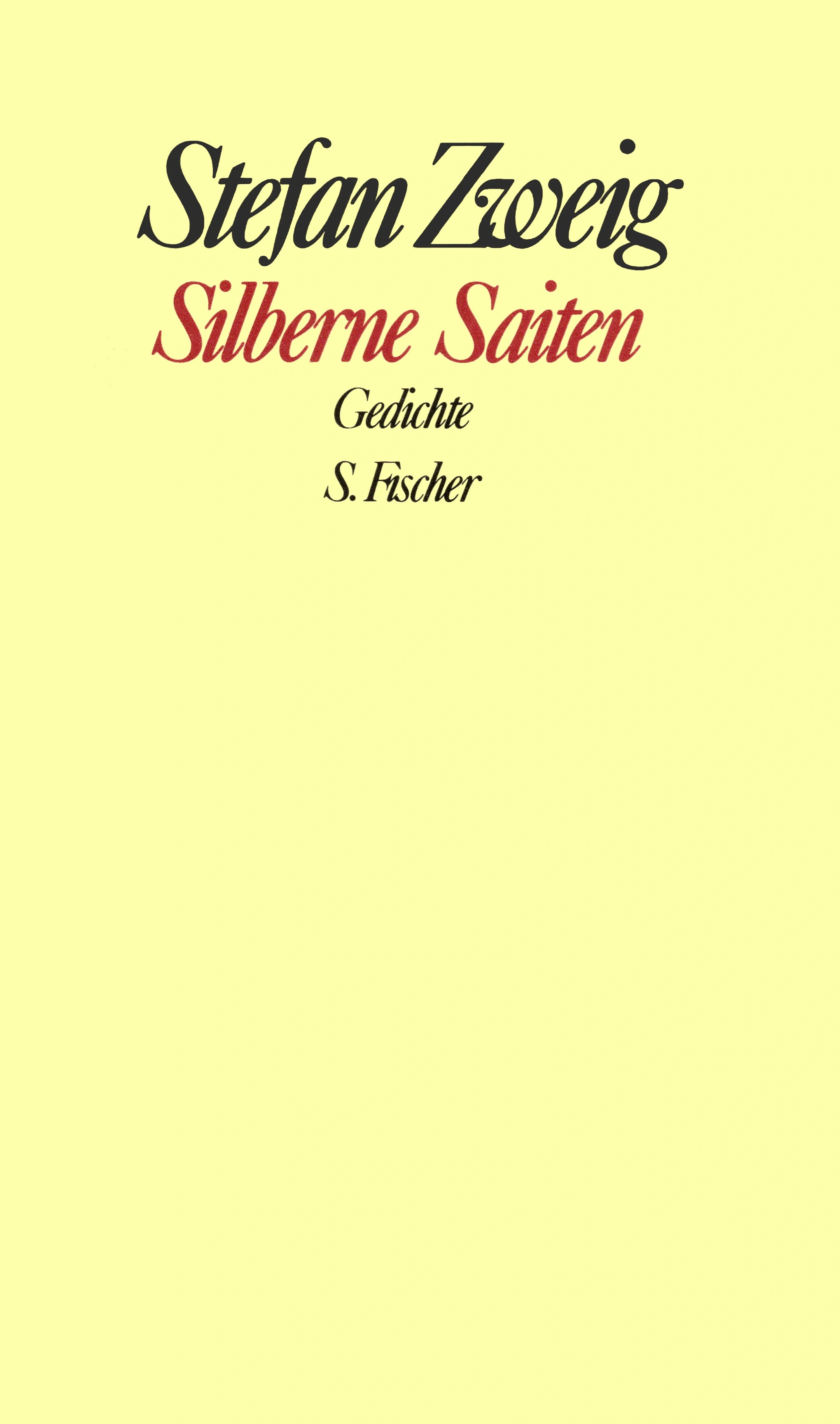 Silberne Saiten. Gedichte by Stefan Zweig | Goodreads