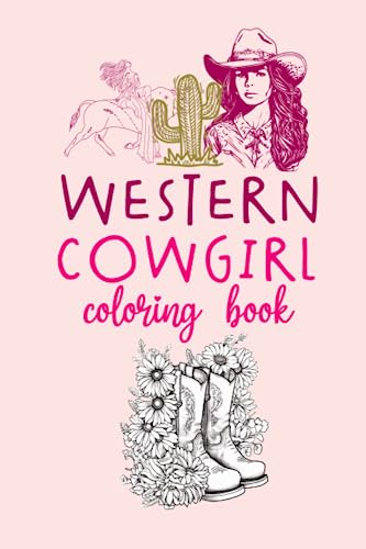 Western Cowgirl Coloring Book: western coloring book for adults, Kids ...