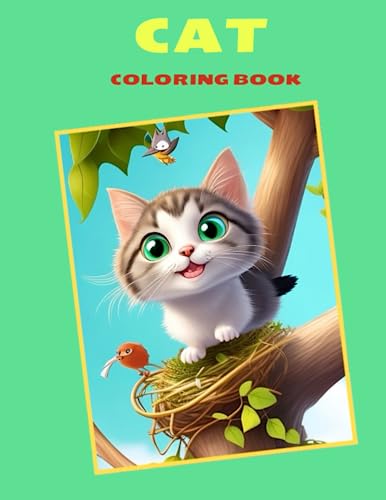 CAT COLORING BOOK: Cat Coloring Book with a variety of cute emotions ...