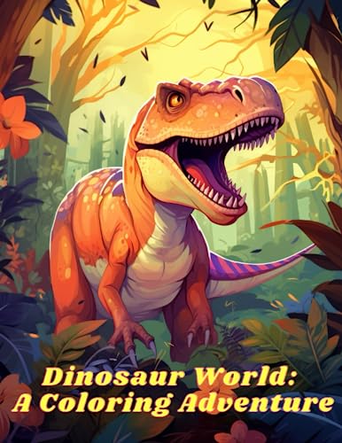 Dinosaur World: A Coloring Adventure: Dinosaur Coloring Book for Kids ...