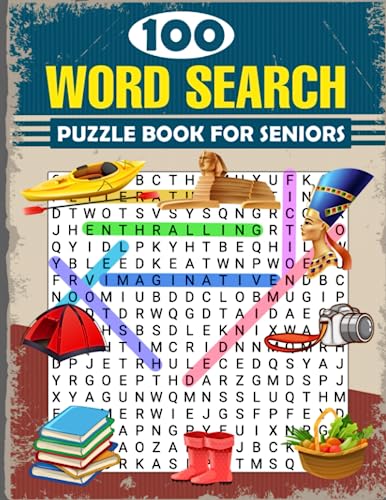 Word Search Puzzle Book for Seniors - Big Print Word Search Puzzles for ...