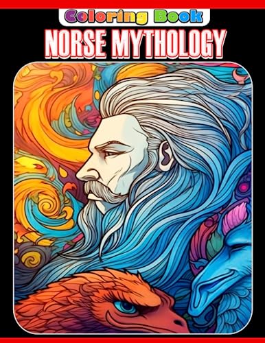 Norse Mythology Coloring Book: Fantasy Coloring Pages With Gods and ...