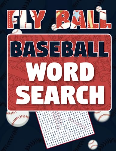FLY BALL: Baseball Word Search Book For Adults, Seniors And Teens ...