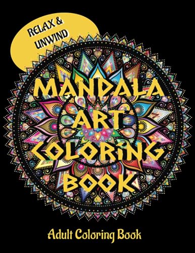 Mandala Art Coloring Book: Relaxing intricate mandala art coloring book ...