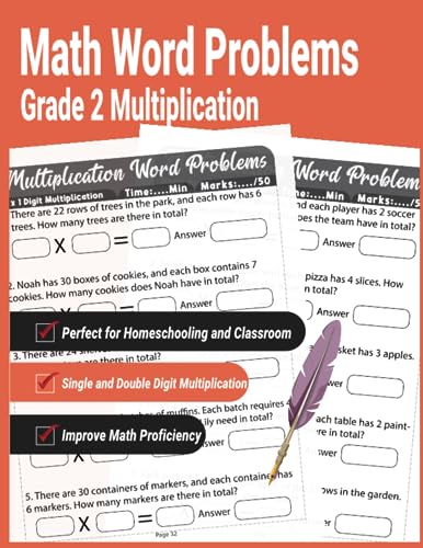 Math Word Problems Grade 2 Multiplication: Perfect for Homeschooling ...
