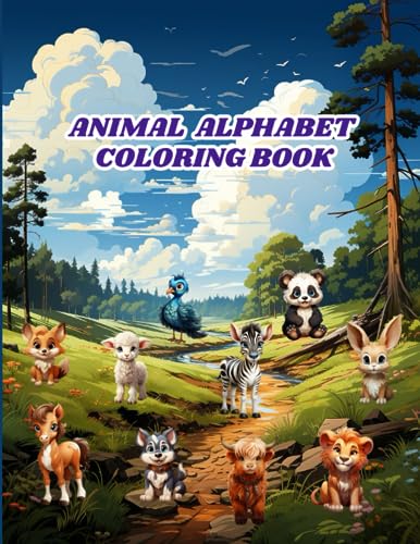 Animal Alphabet Coloring Book For Kids: 26 unique animal illustrations ...