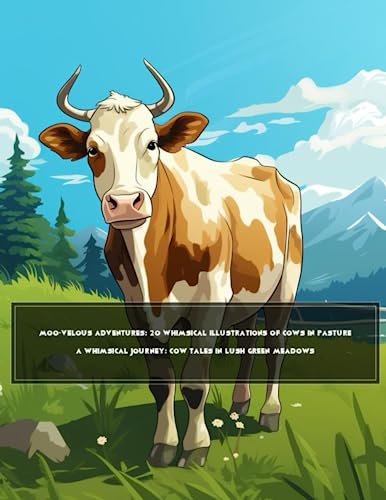 Moo-velous Adventures: 20 Whimsical Illustrations of Cows in Pasture: A ...