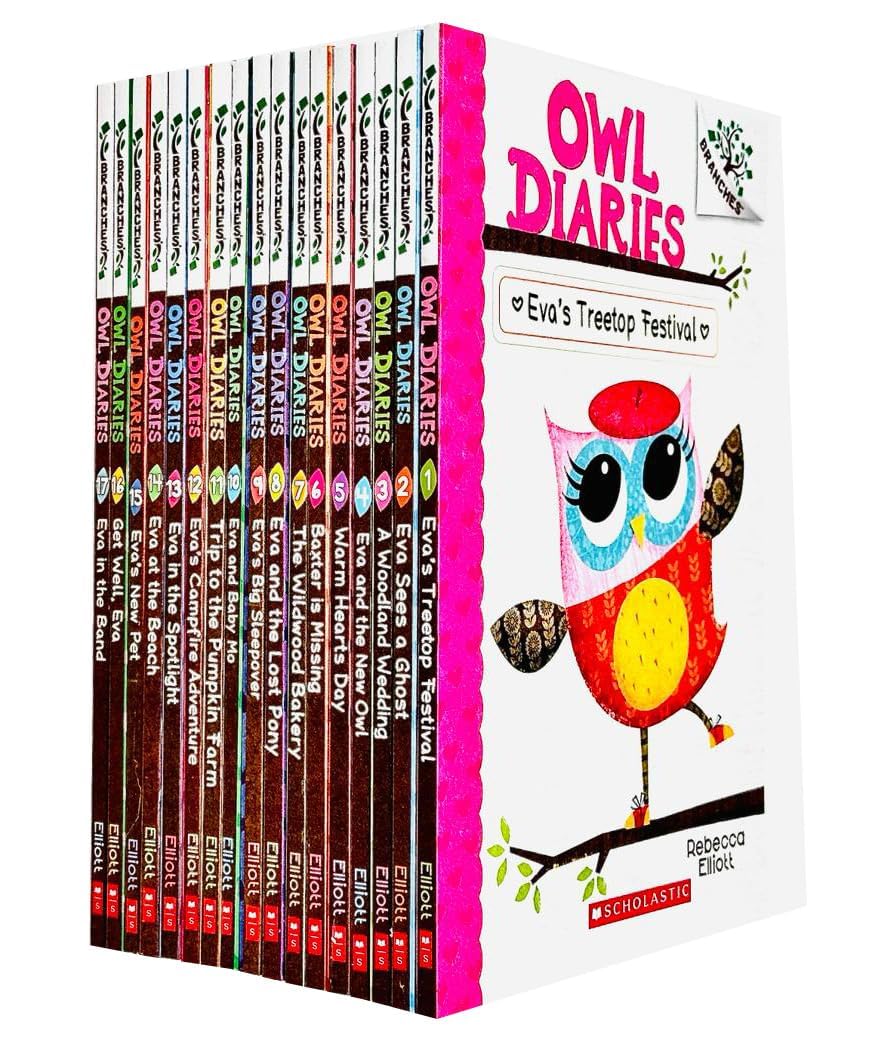 Owl Diaries (1-17) Collection 17 Books Set By Rebecca Elliott by ...