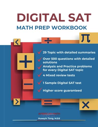 DIGITAL SAT MATH PREP WORKBOOK: "Ace the Test with Confidence" by ...