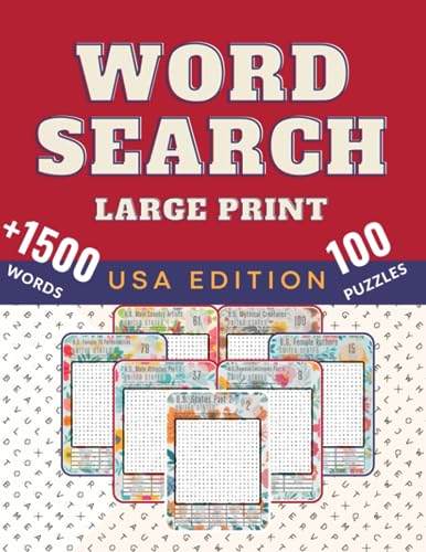 Word Search Adventures: USA Edition | Large Print Word Search: 100 ...