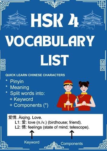 Hsk 4 Vocabulary List: Characters In Simplified Chinese And Pinyin ...