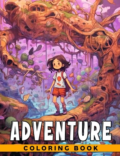 Adventure Coloring Book: A Cool Art Book with Many Illustrations of ...