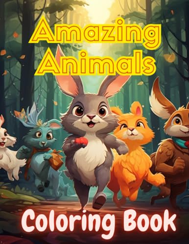 Coloring Book for Kids Amazing Animals: Mammals and Birds. 35 drawings ...