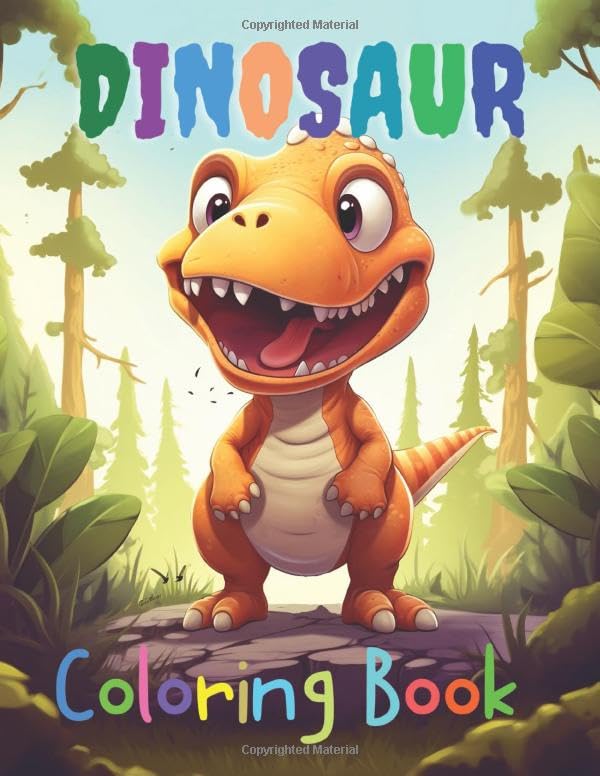 Dinosaur Coloring Book For Kids: Adorable Dinosaur Coloring Book for ...