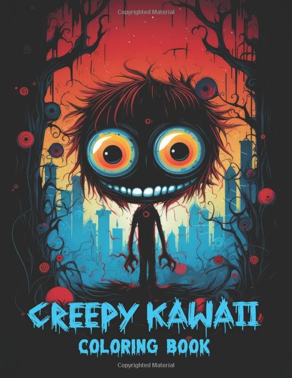 Creepy Kawaii Coloring Book: Delight in 30 Whimsical Creepy Kawaii ...