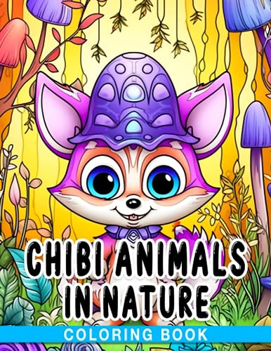 Chibi Animals In Nature Coloring Book: Discover Animals in their ...