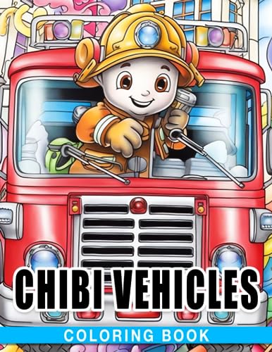Chibi Vehicles: Discover and Color Cute Transportation Chibis ...