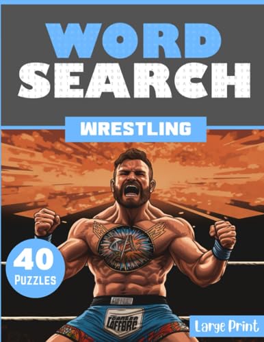 Wrestling Word Search: Large Print Wrestling Themed Activity Puzzle ...