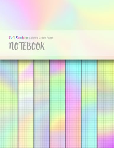 Soft Rainbow Colored Graph Paper Notebook: Graph Paper Pad With ...
