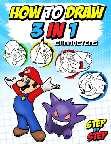 How To Draw 3 in 1 Characters Step By Step: Learn to draw with 101 ...