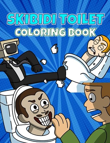 Skibidi Toilet Coloring Book: Includes 60 Gorgeous Designs for Children ...