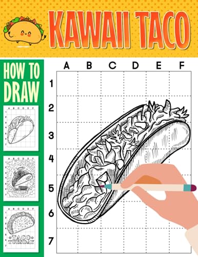 How To Draw Kawaii Taco: Mexican Food Colouring Pages to Drawing Book ...