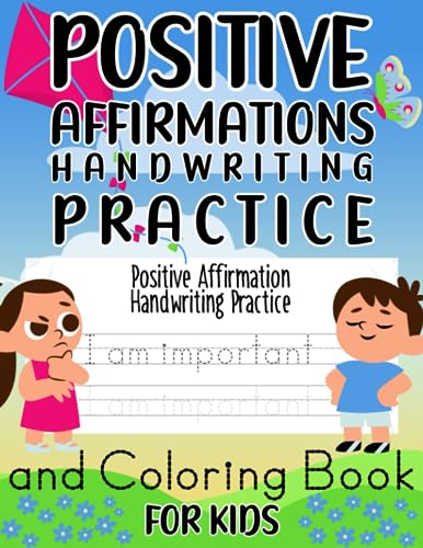 Positive Affirmations Handwriting Practice And Coloring Book For Kids ...