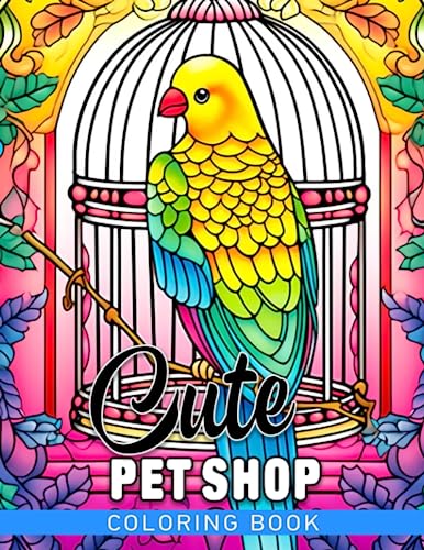 Cute Pet Shop Coloring Book: An Educational Adventure to Meet Adorable ...