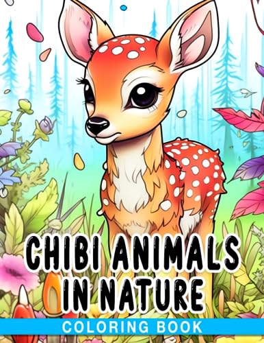 Chibi Animals In Nature Coloring Book: Discover Animals in their ...