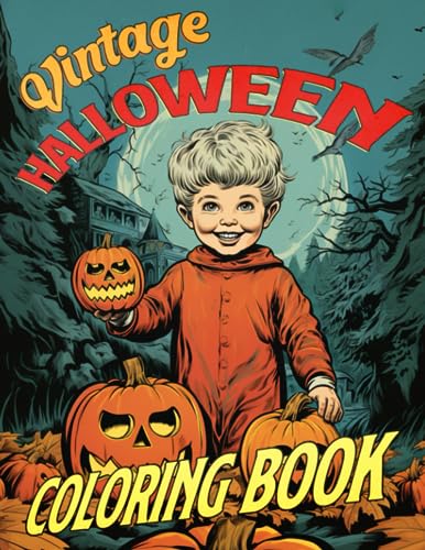Vintage Halloween Coloring Book: Back to Childhood With Cute 90s Kids ...