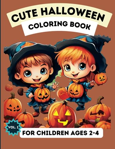 Cute Halloween Coloring Book For Children Ages 2-4: Adorable Kid ...