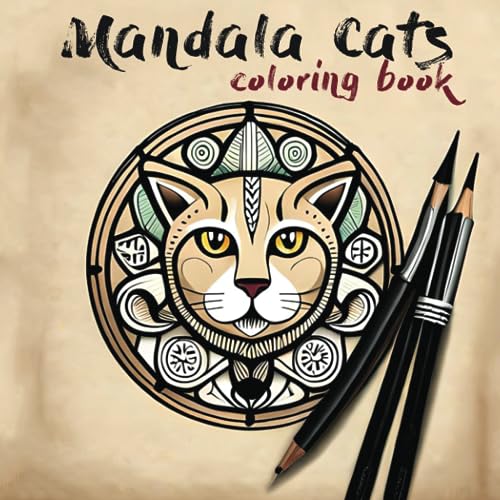 Mindful Mandala Cats Coloring Book Egyptian style symbol cat by Cloudia ...