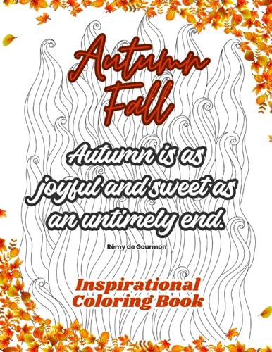Autumn Fall Inspirational Coloring Book: Stress Relieving Patterns With ...