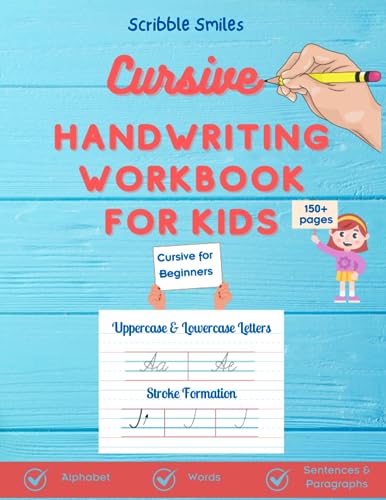 Cursive Handwriting Workbook For Kids: Cursive for beginners workbook ...