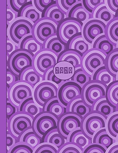 2020 Planner: Purple Circles | 12 Months Week to two-page Diary 150 ...