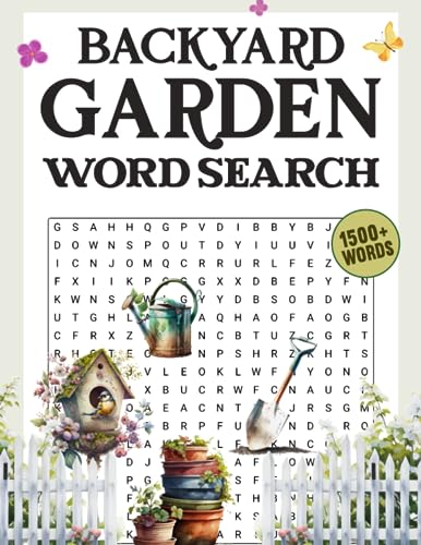 Backyard Garden Word Search: Beautiful And Fun Word Search Puzzle For ...
