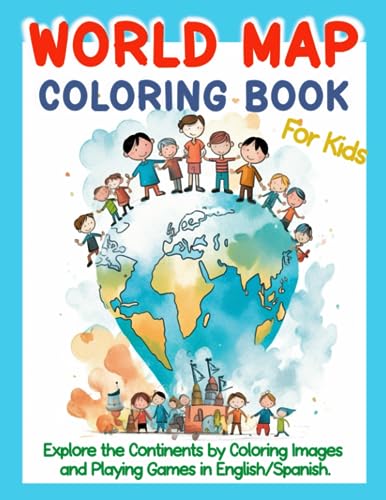 World Map Coloring Page For Kindergarten