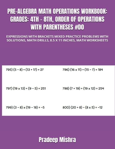 Order Of Operations Worksheets Pre Algebra