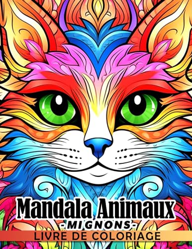 Livre de coloriage Mandala Animaux Mignons: Pages de coloriage d ...